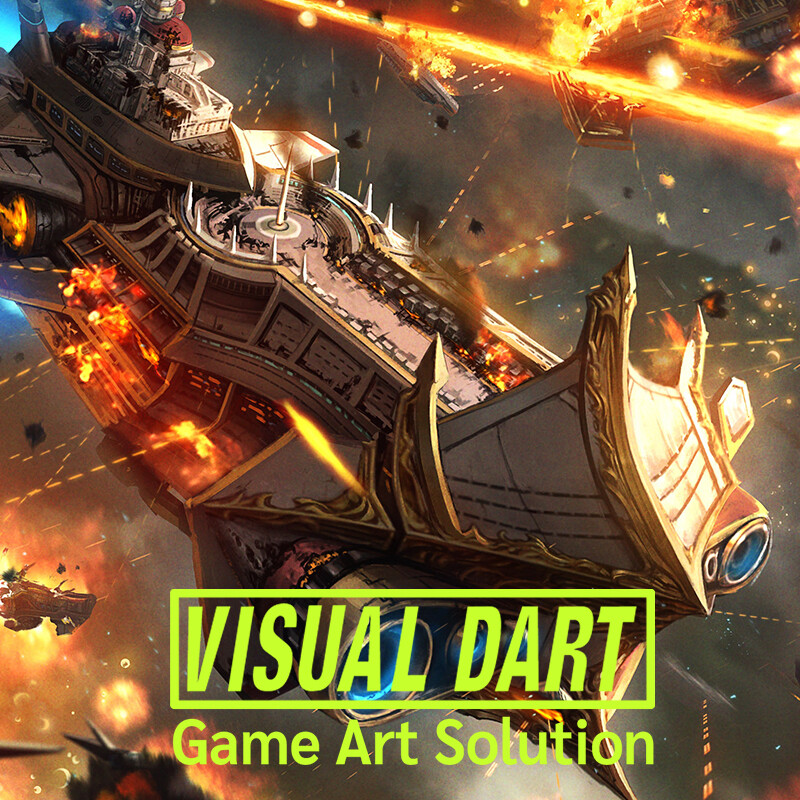 ArtStation - 2D Environment - battle ship