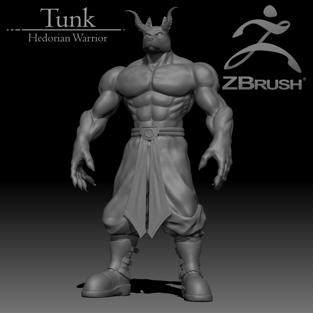 ArtStation - Tunk - Hedorian Warrior Zbrush sculpt
