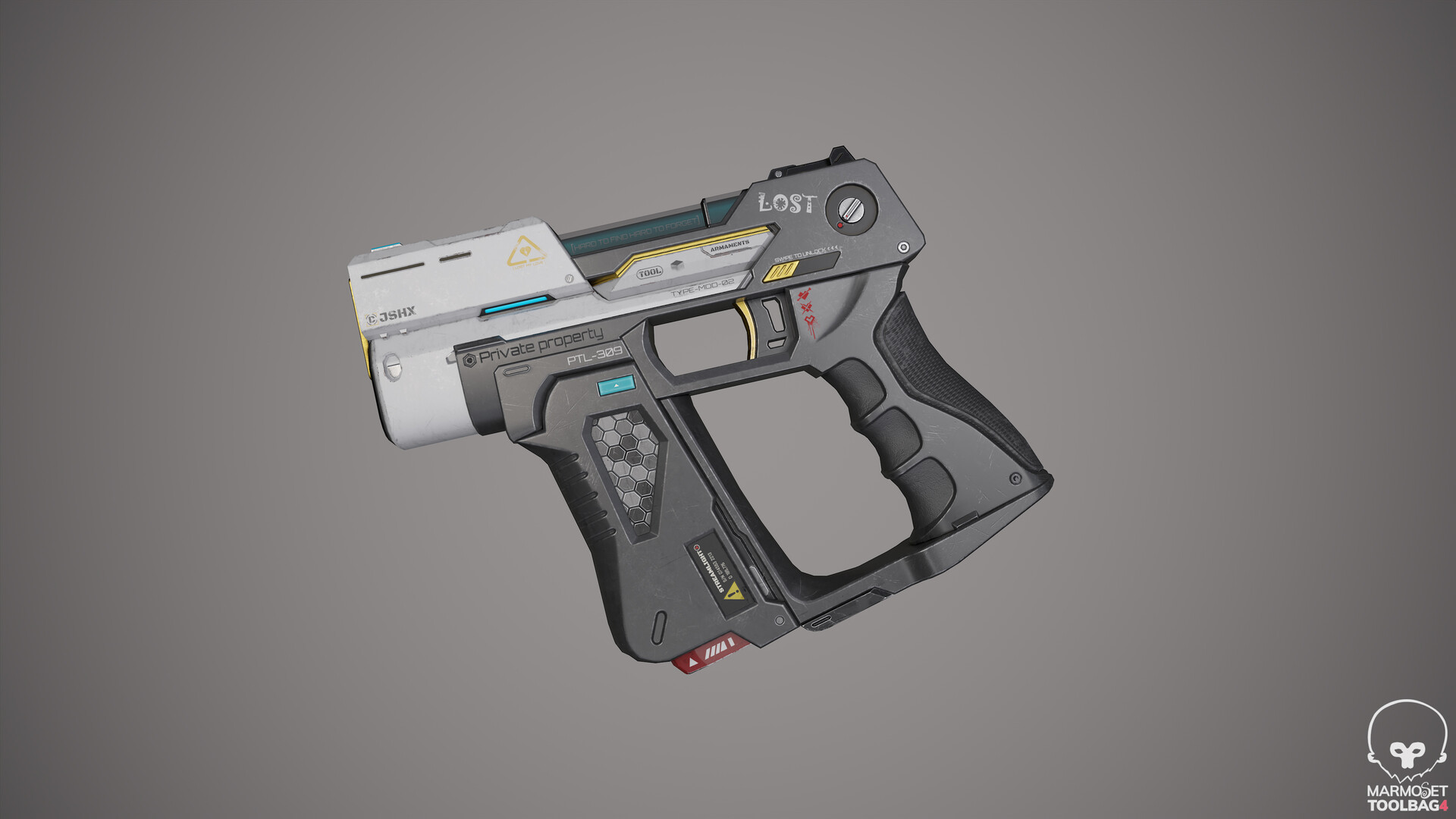 ArtStation - SF Hand Gun-练习