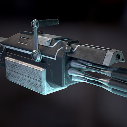 ArtStation - Futuristic minigun