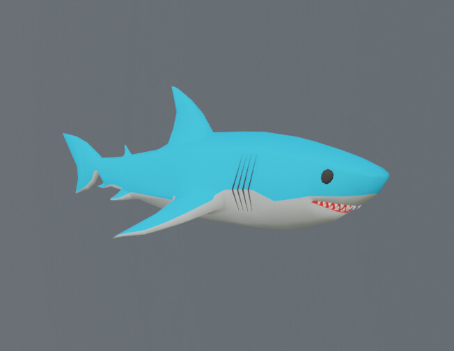 ArtStation - Low poly shark model