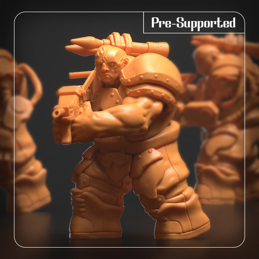 ArtStation - Big Guys squad miniatures