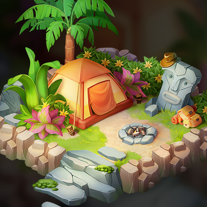 ArtStation - Tourist camp.