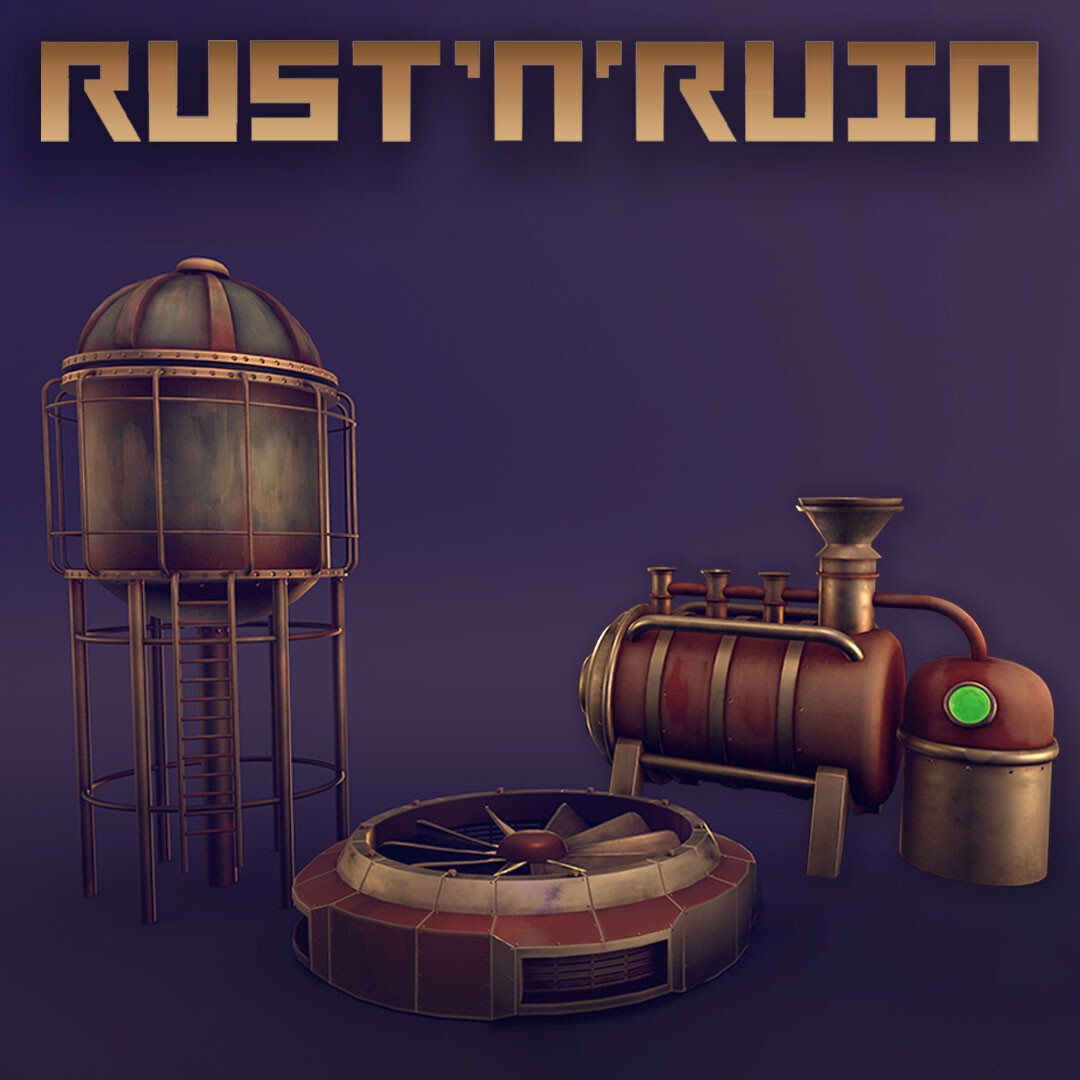 ArtStation - 3D Game Props - Rust'n Ruin