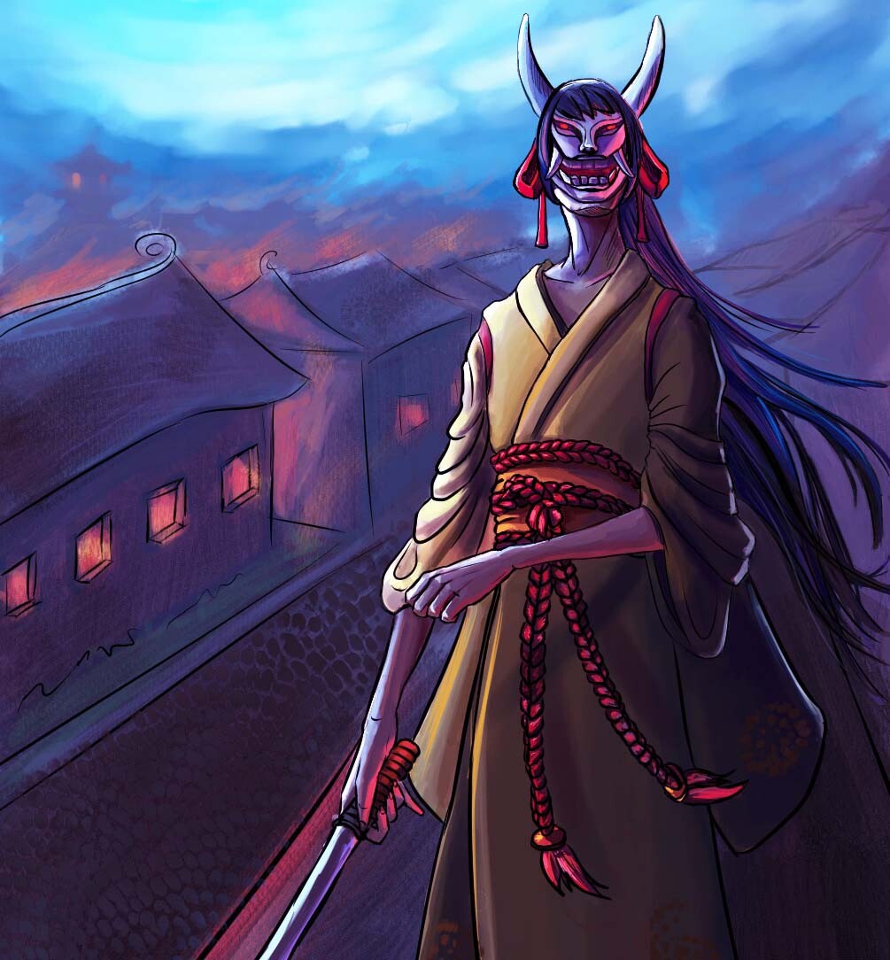 ArtStation - Demon Mask Kiku