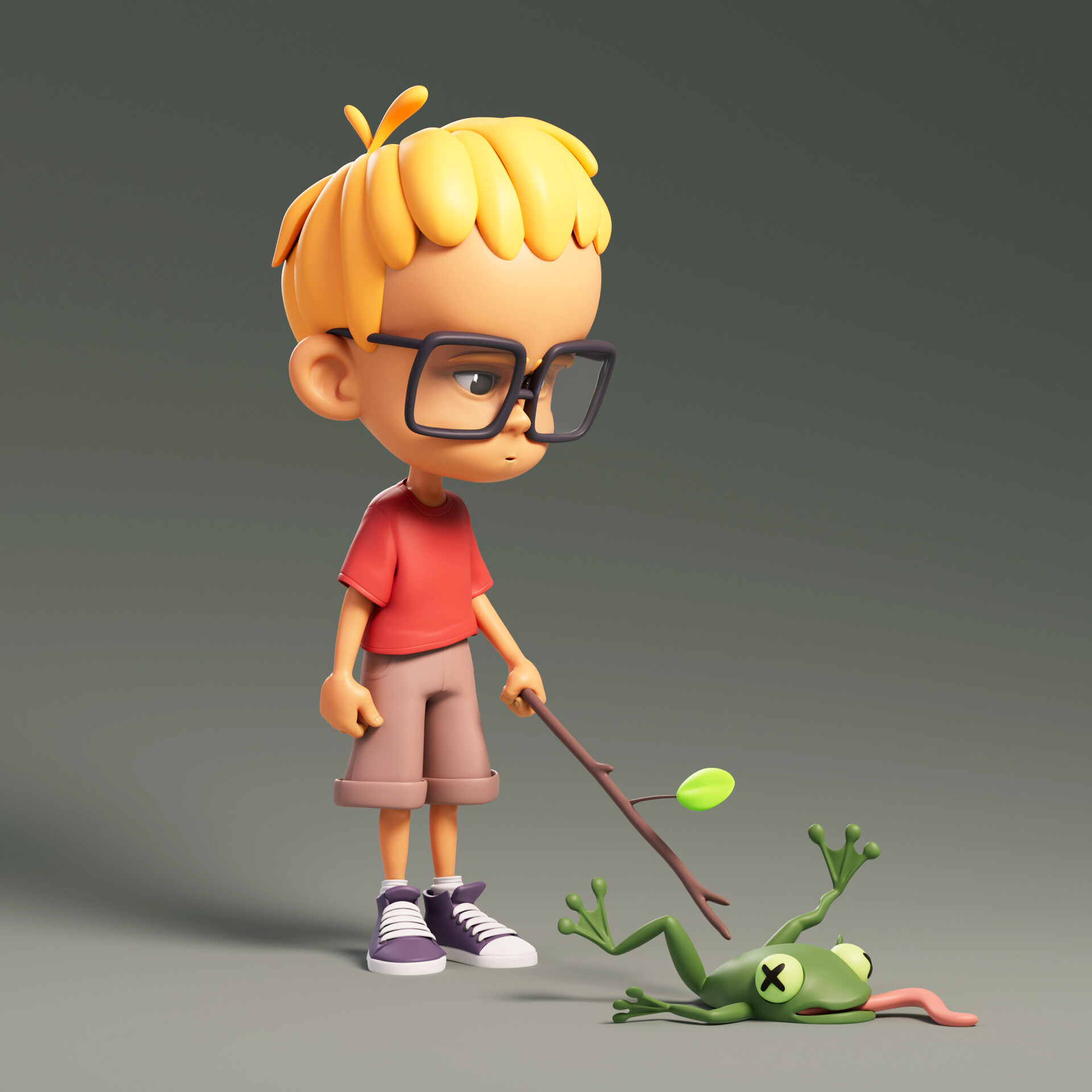 ArtStation - Poor froggy