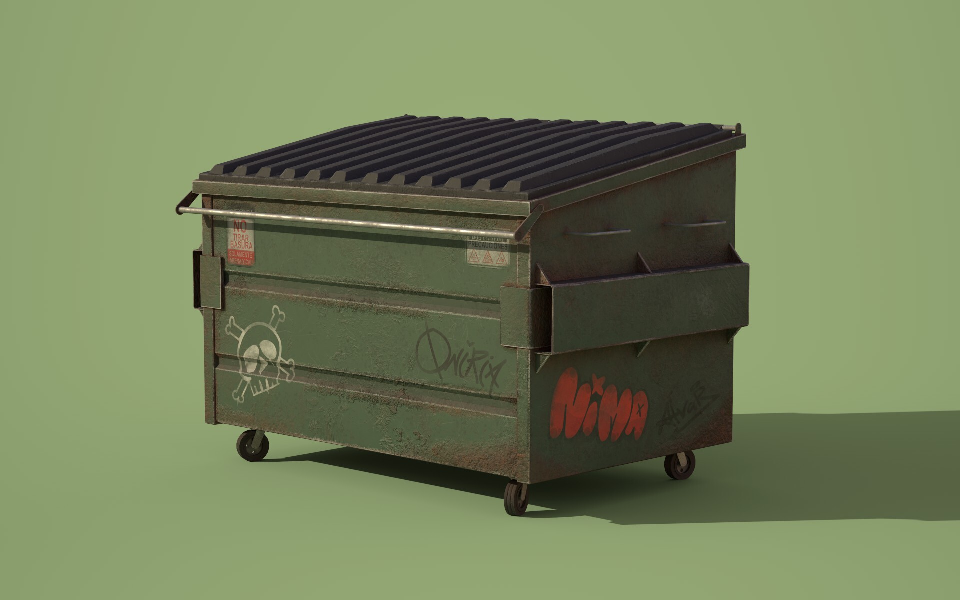 ArtStation - Old Rusty Dumpster