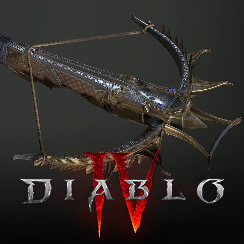 ArtStation - Diablo IV - Cosmetic Crossbow (warrior of light) - Weapons