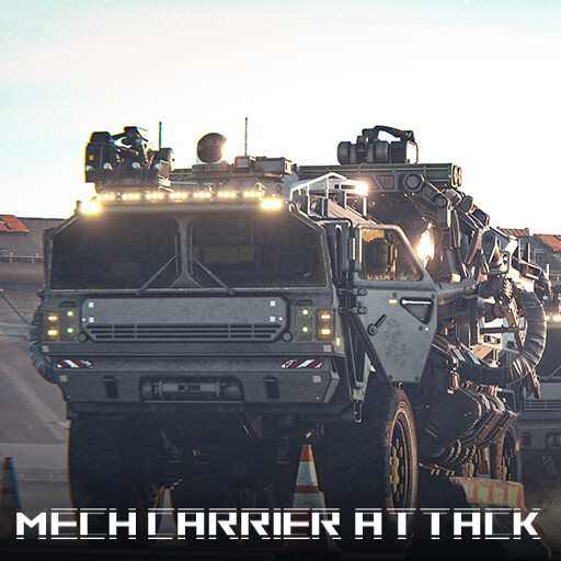 ArtStation - Mech carrier attack scene