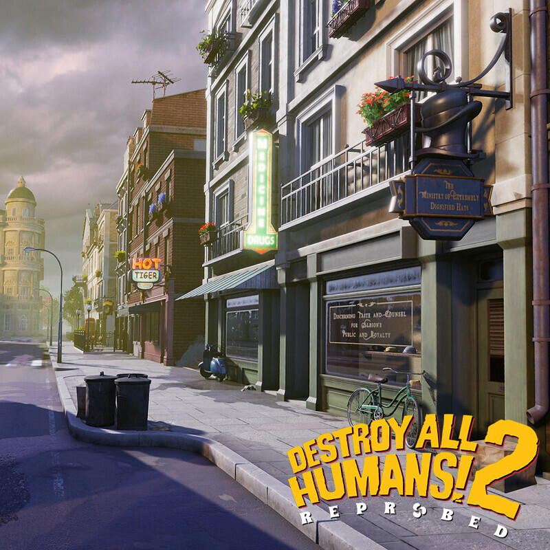 ArtStation - Destroy all Humans 2 - Albion city streets