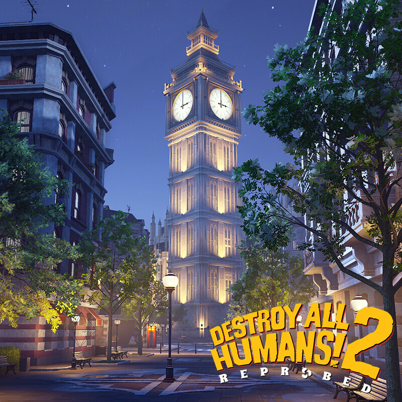 ArtStation - Destroy all Humans 2 - Albion landmarks