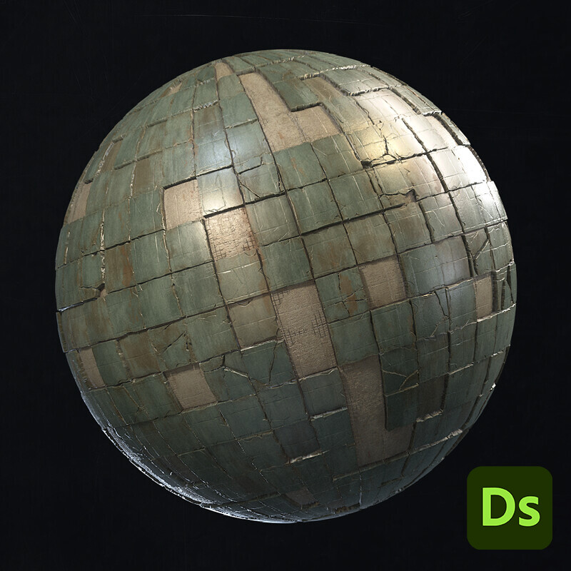 ArtStation - Substance Designer - Broken Tiles Material