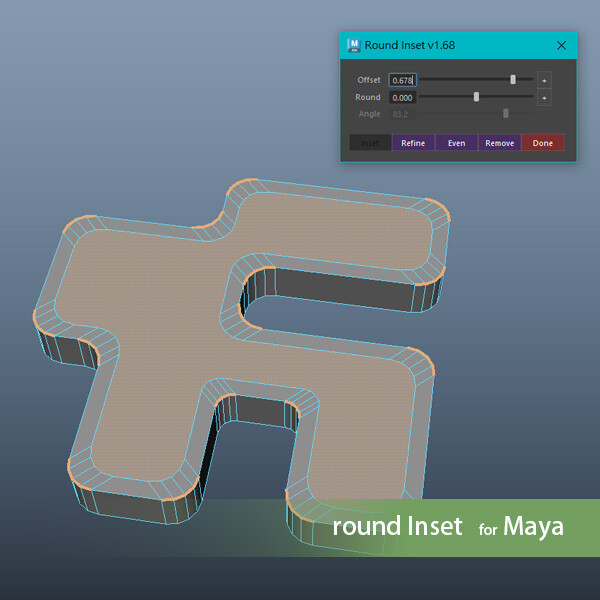 ArtStation - round inset for maya