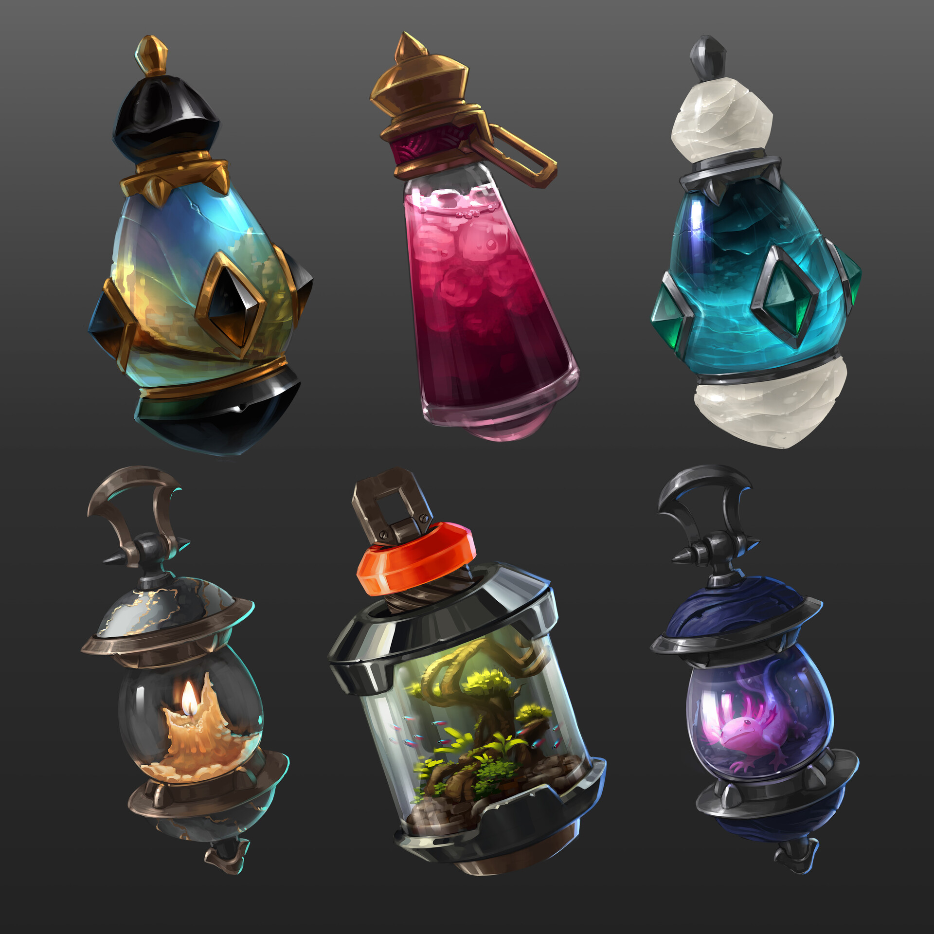 ArtStation - Glass bottles render training
