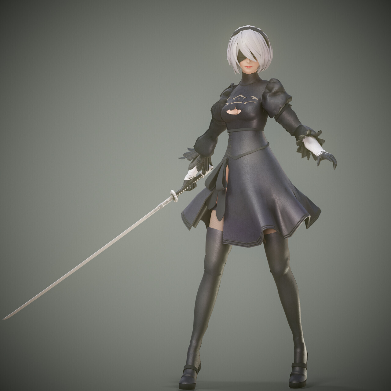 ArtStation - 2B (Nier Automata) fan art