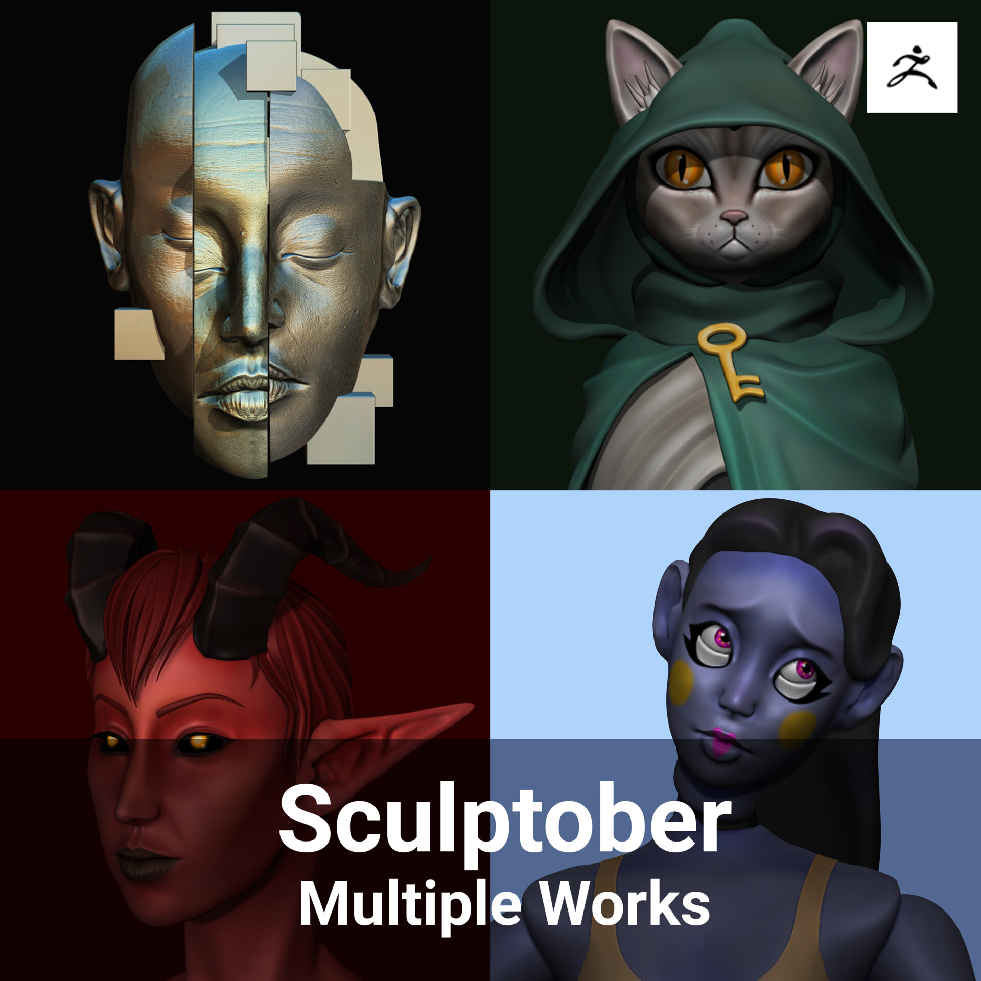 ArtStation - Sculptober 2024 - Multiple works in Zbrush