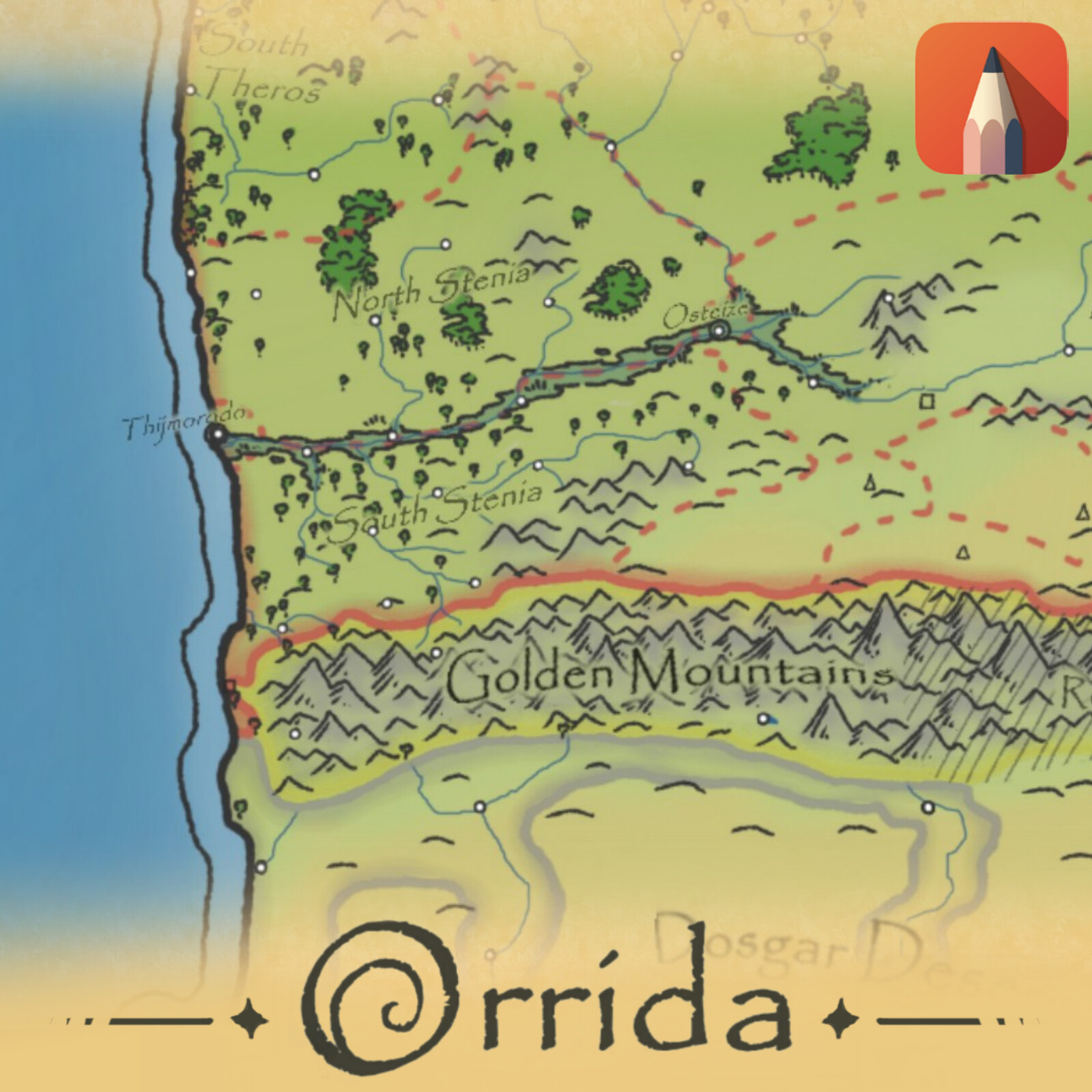 ArtStation - Legends of Orrida - Continent Map