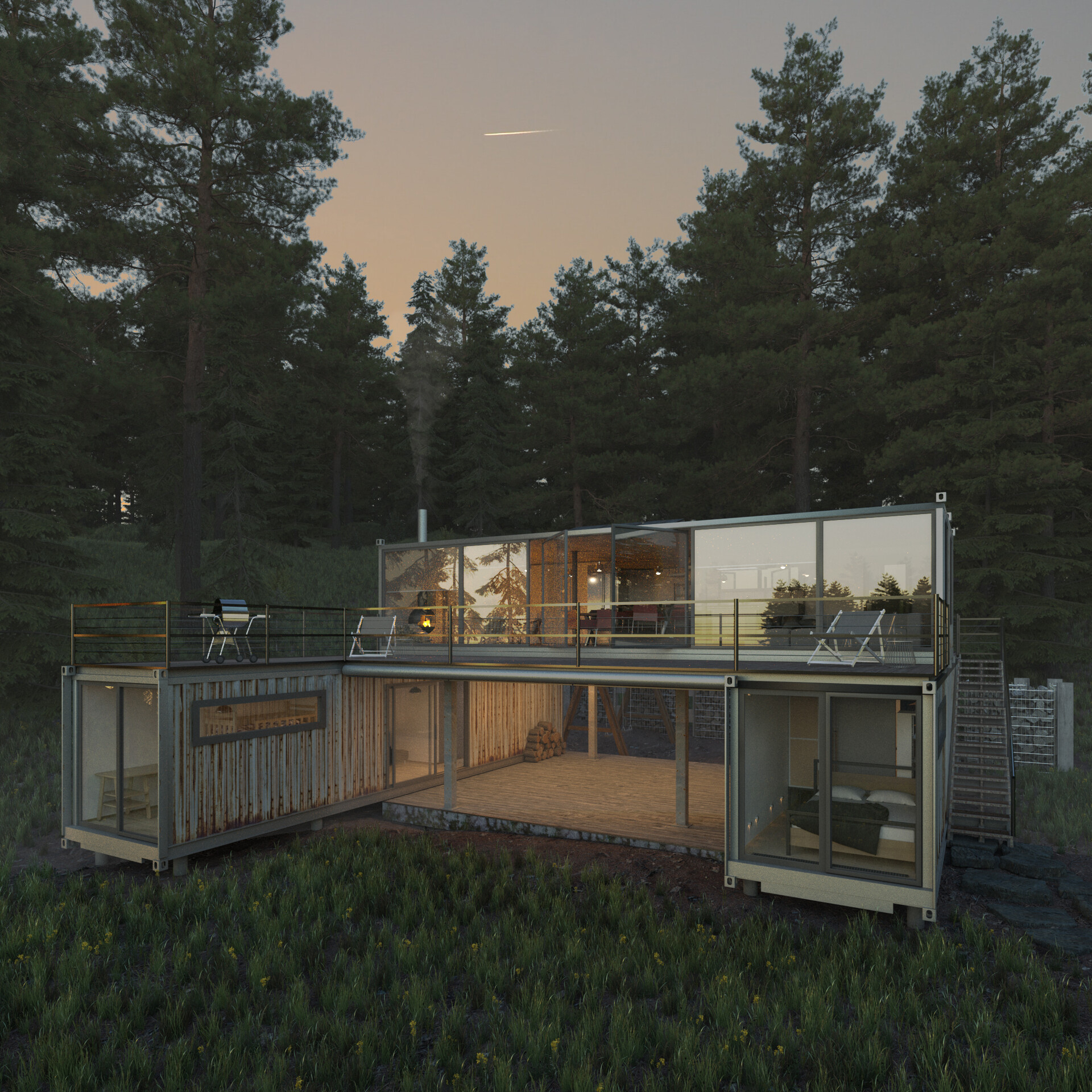 ArtStation - Forest Container House