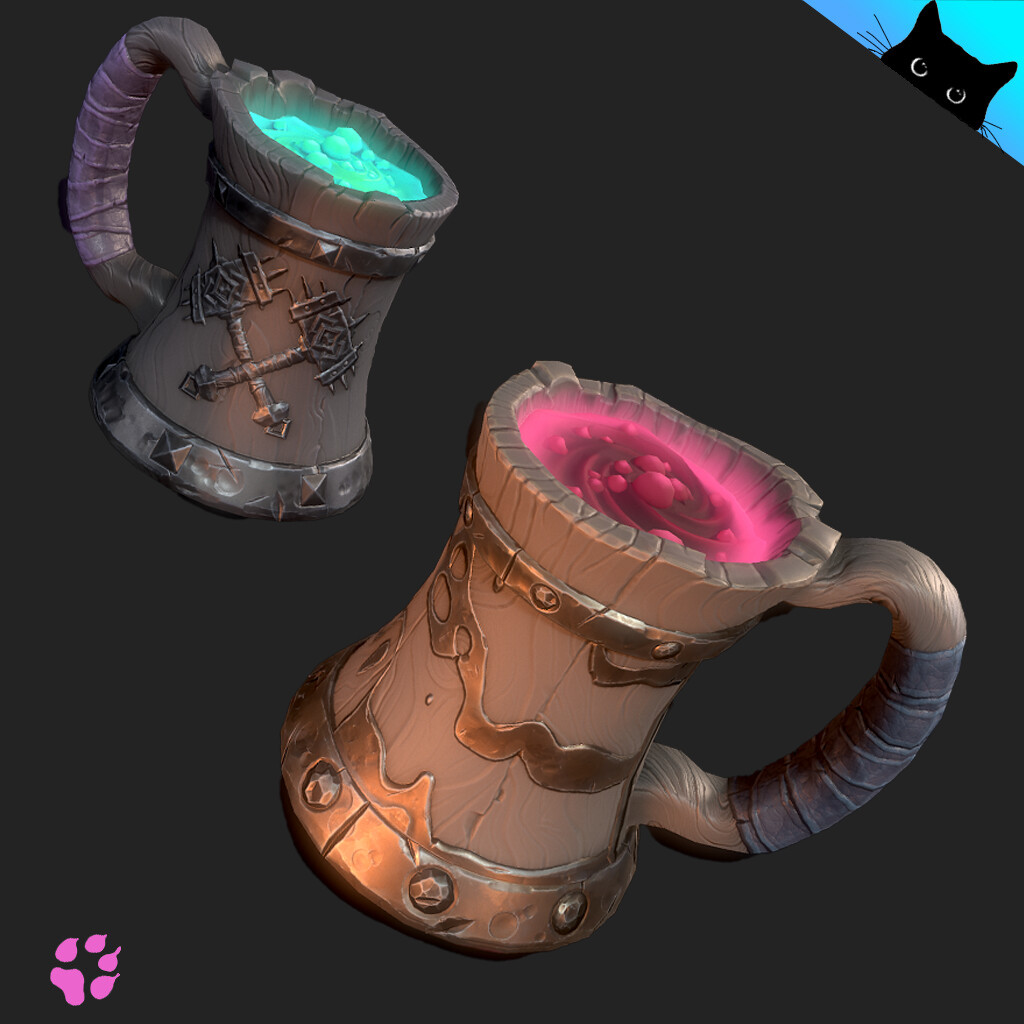 ArtStation - Stylized Mugs