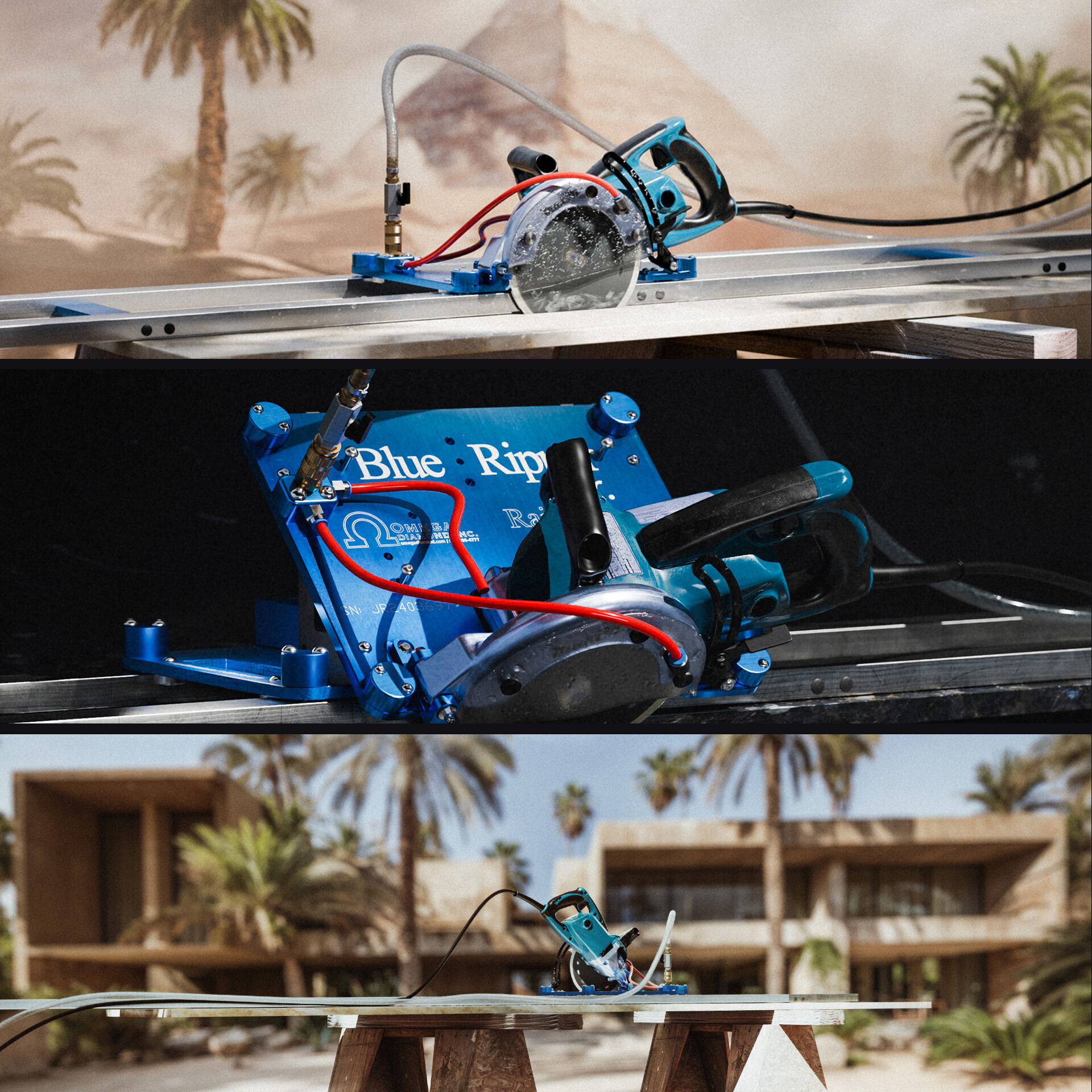 ArtStation - Omega Diamond Blue Ripper JR Stone Rail Saw