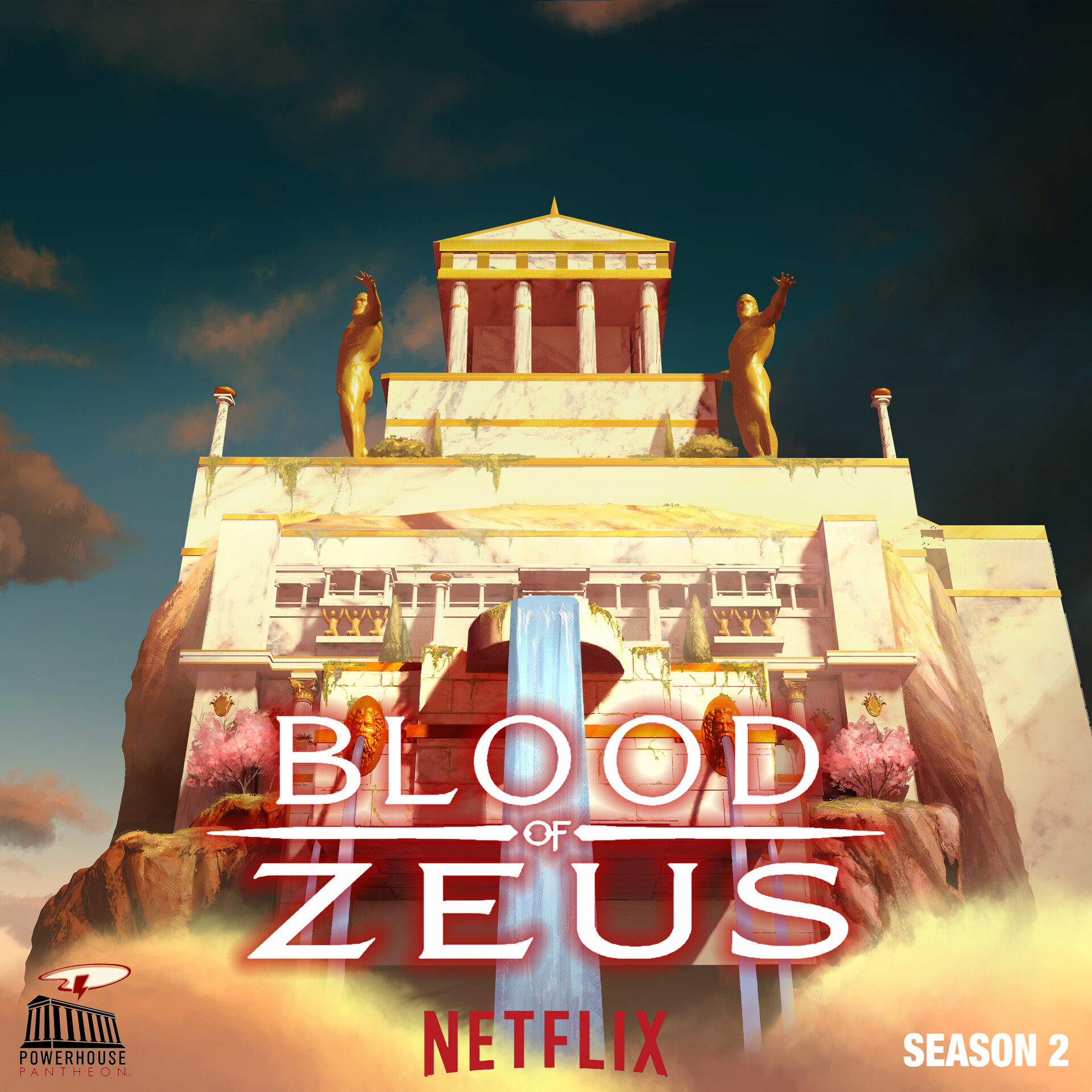 ArtStation - Mt Olympus exterior shot background - Blood of Zeus S2