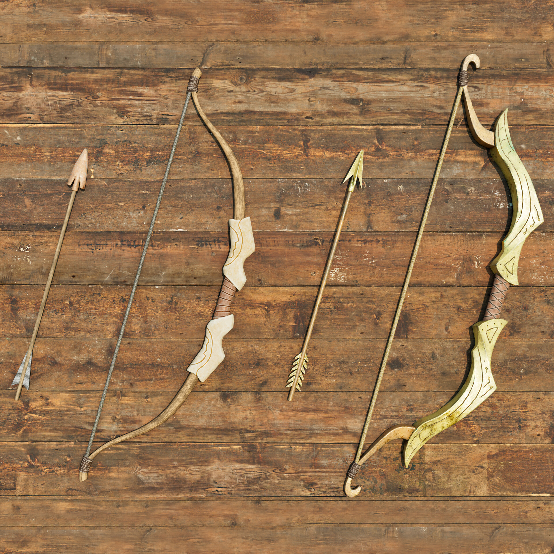 ArtStation - Full 3D Weapon Props Pack for the Game (20+ pcs)