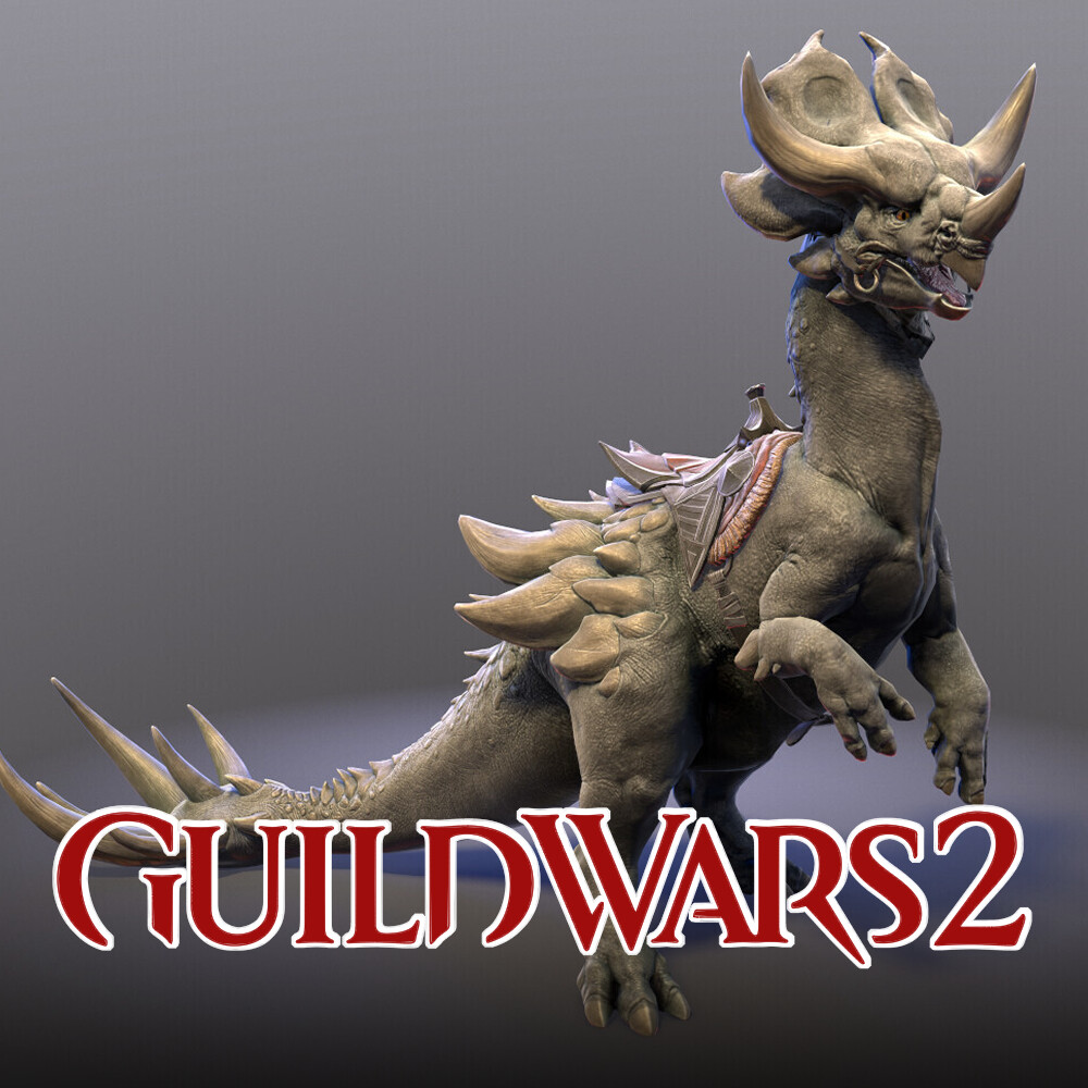 ArtStation - GW2: Wild Trihorn Raptor Skin