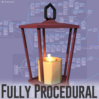 ArtStation - Procedural Stylised Lamp With Geometry Nodes