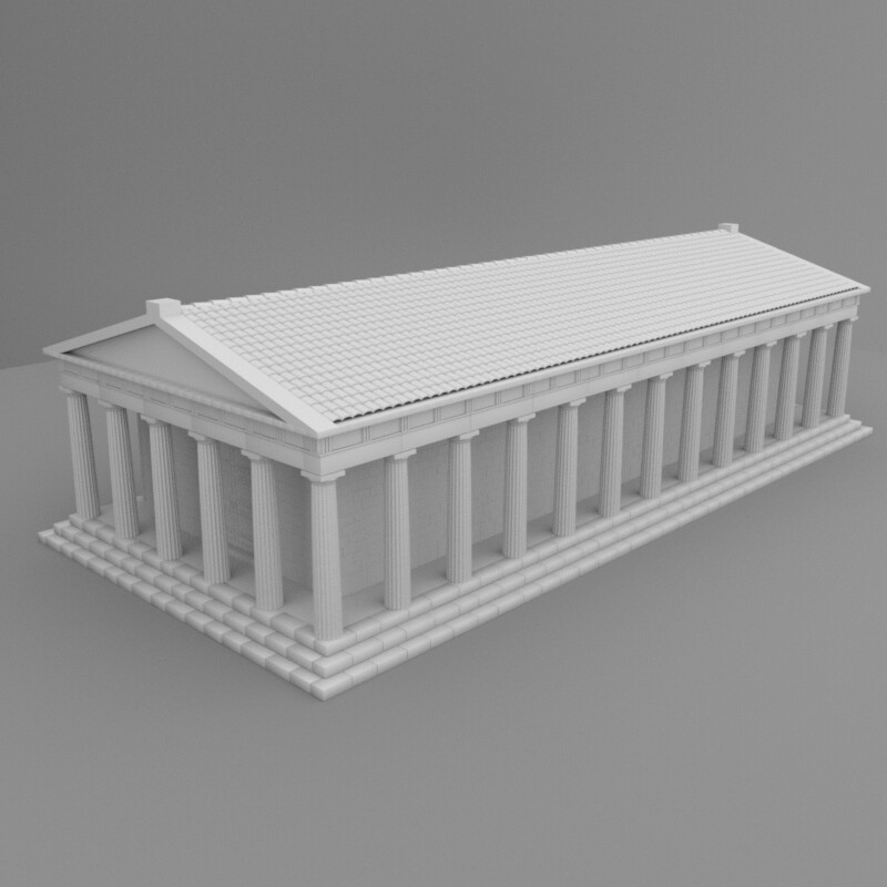 ArtStation - Procedural Greek temple Houdini