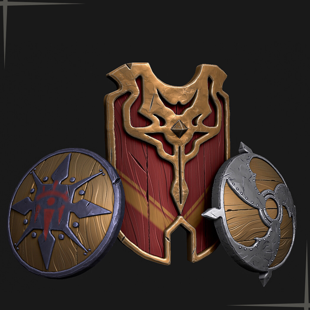 ArtStation - Stylized Shields