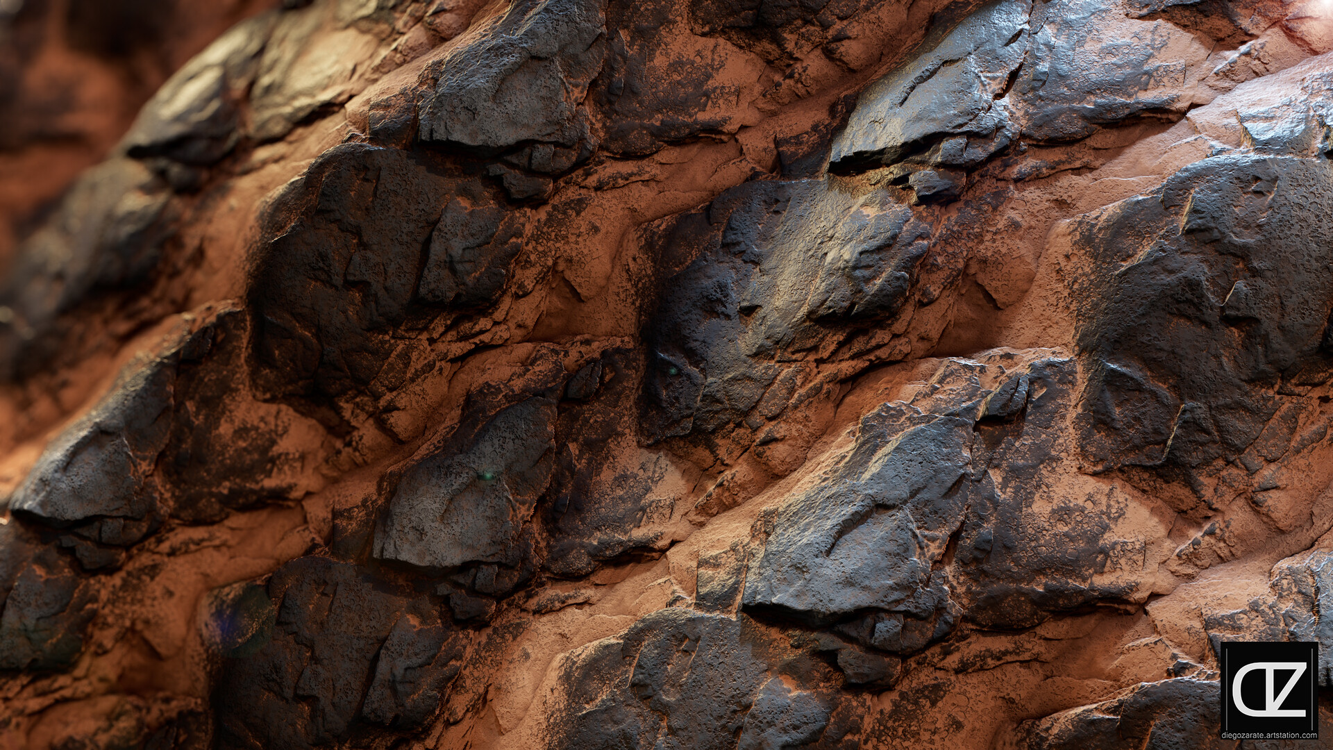 ArtStation - PBR - ROCK SURFACE - 4K MATERIAL