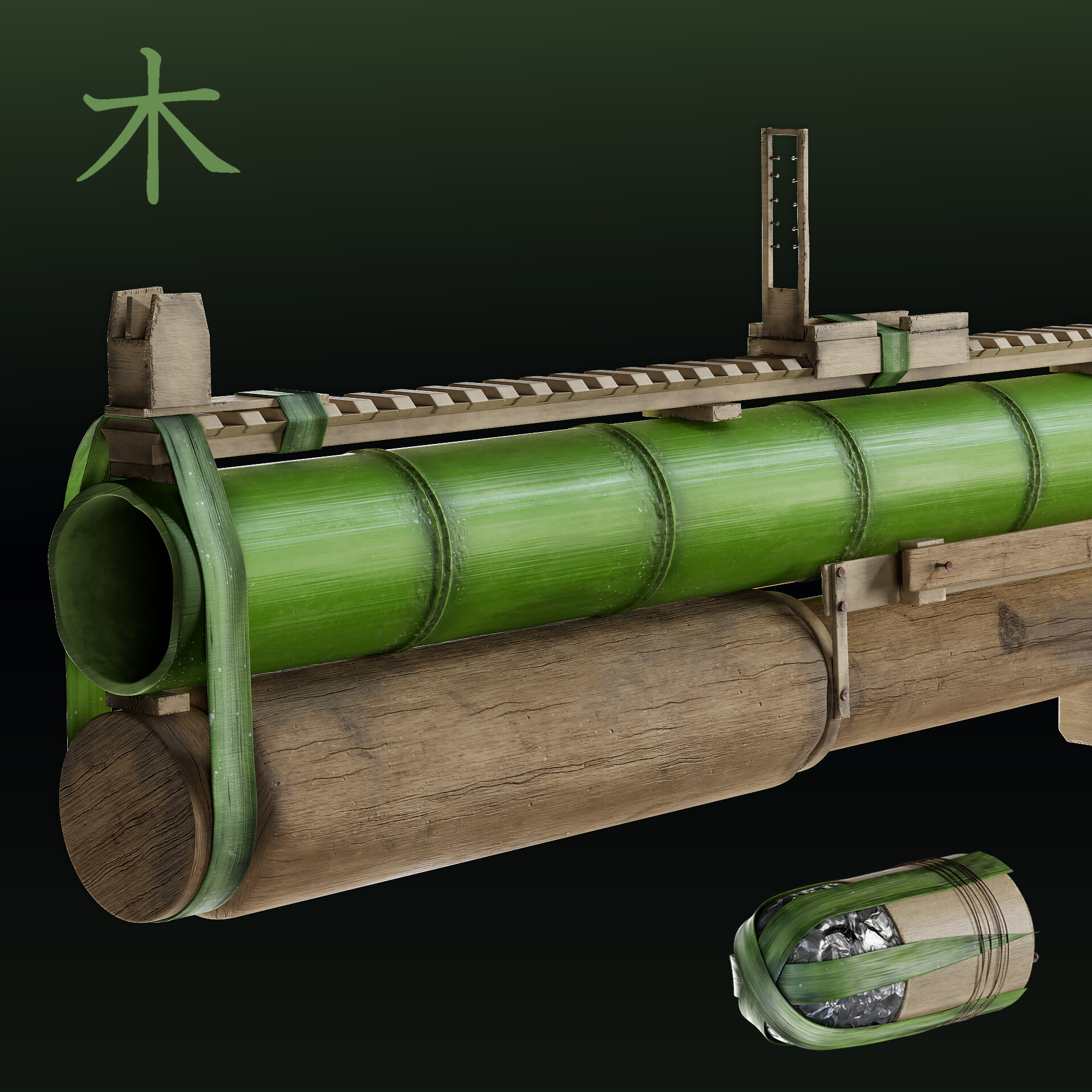 ArtStation - Wooden Grenade Launcher