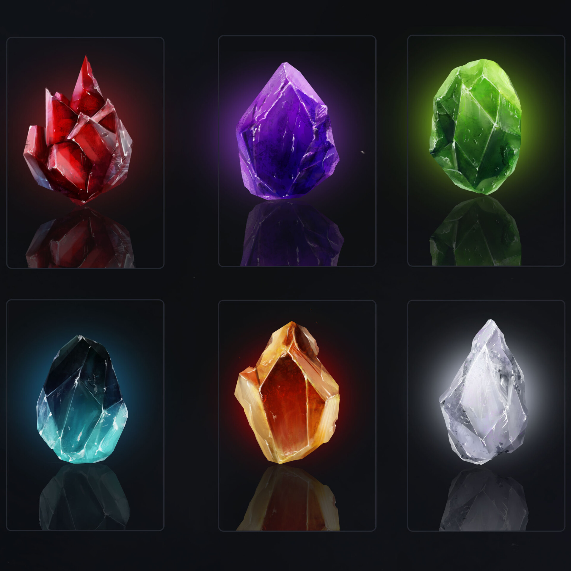 ArtStation - Crystals icons