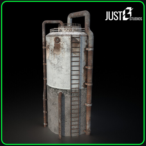 ArtStation - Post Apocalyptic Props - Water Tank