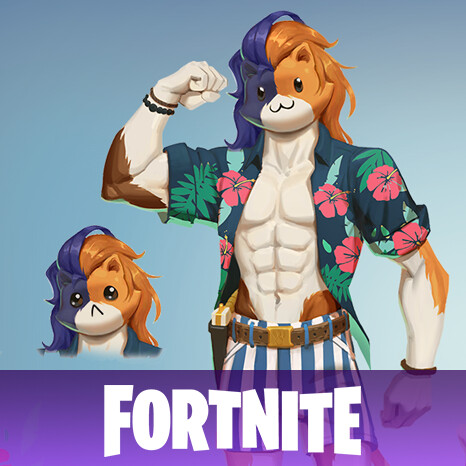 High Voltage Software - Fortnite - Character Concept - Purradise Meowscles