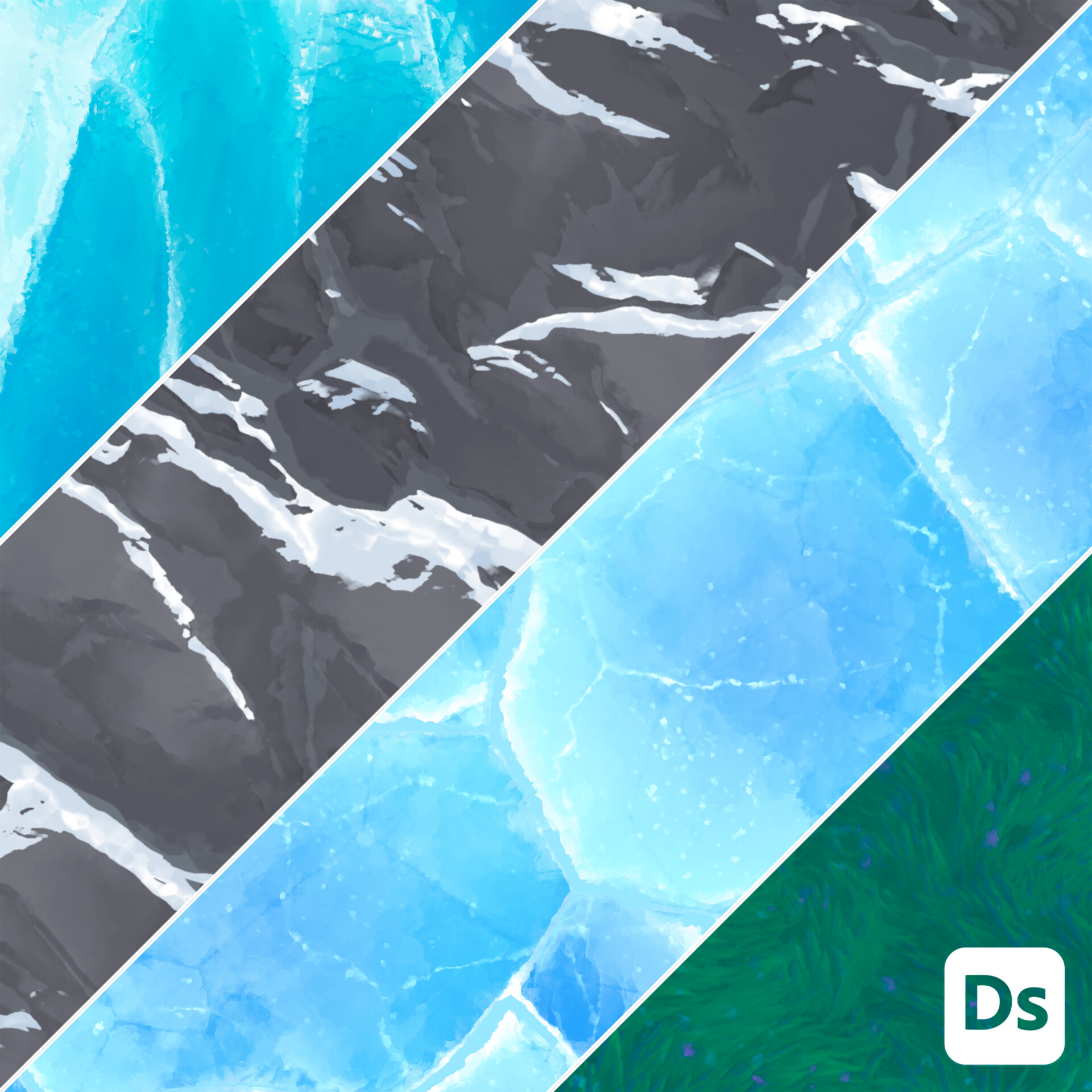 ArtStation - Stylized Frozen Materials