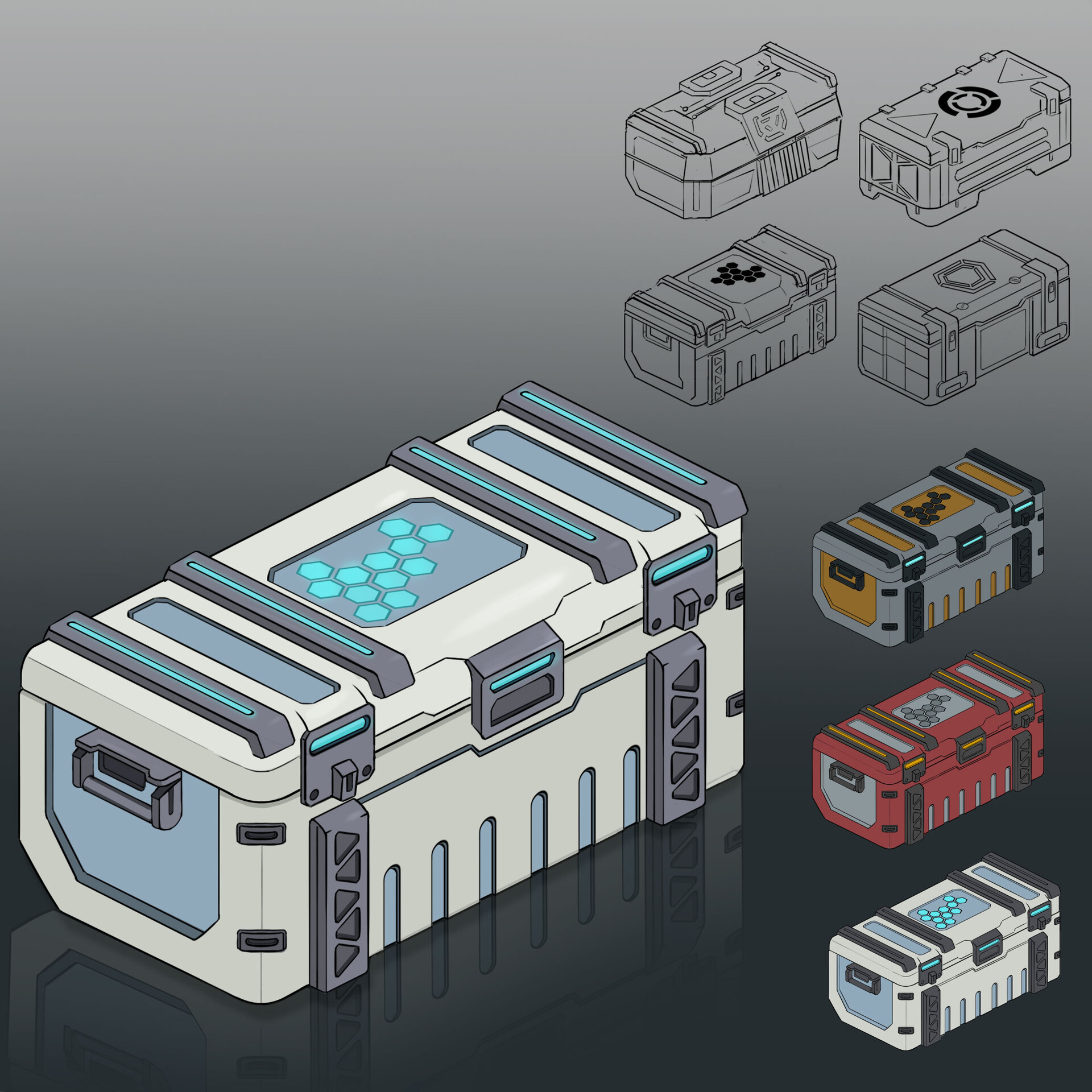 ArtStation - Sci-fi chest concept