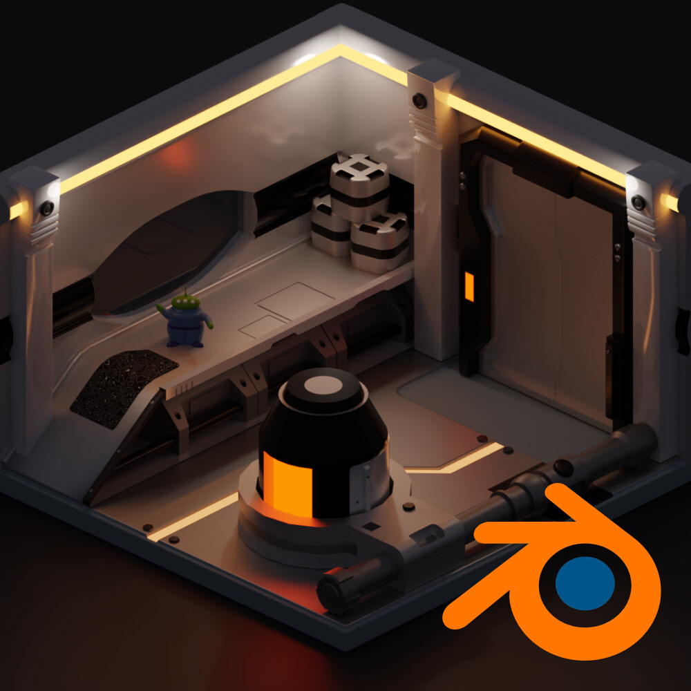 ArtStation - Spaceship Rooms in Blender