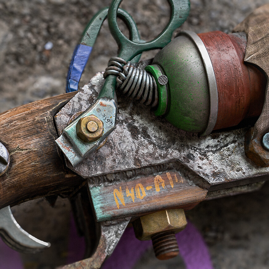 ArtStation - Post-apocalyptic sawed-off shotgun "FireFighter"