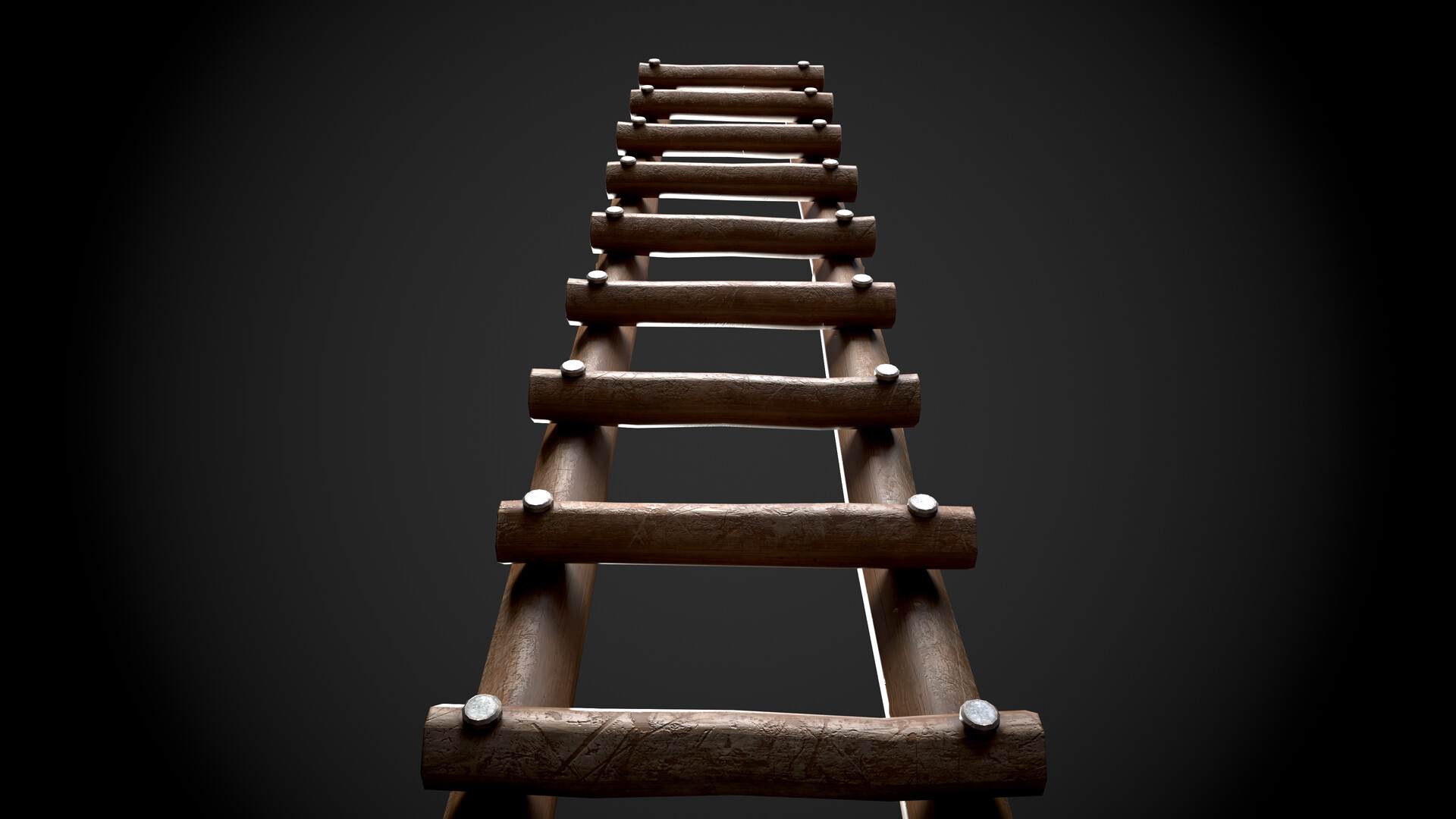 ArtStation - A low-poly wooden ladder