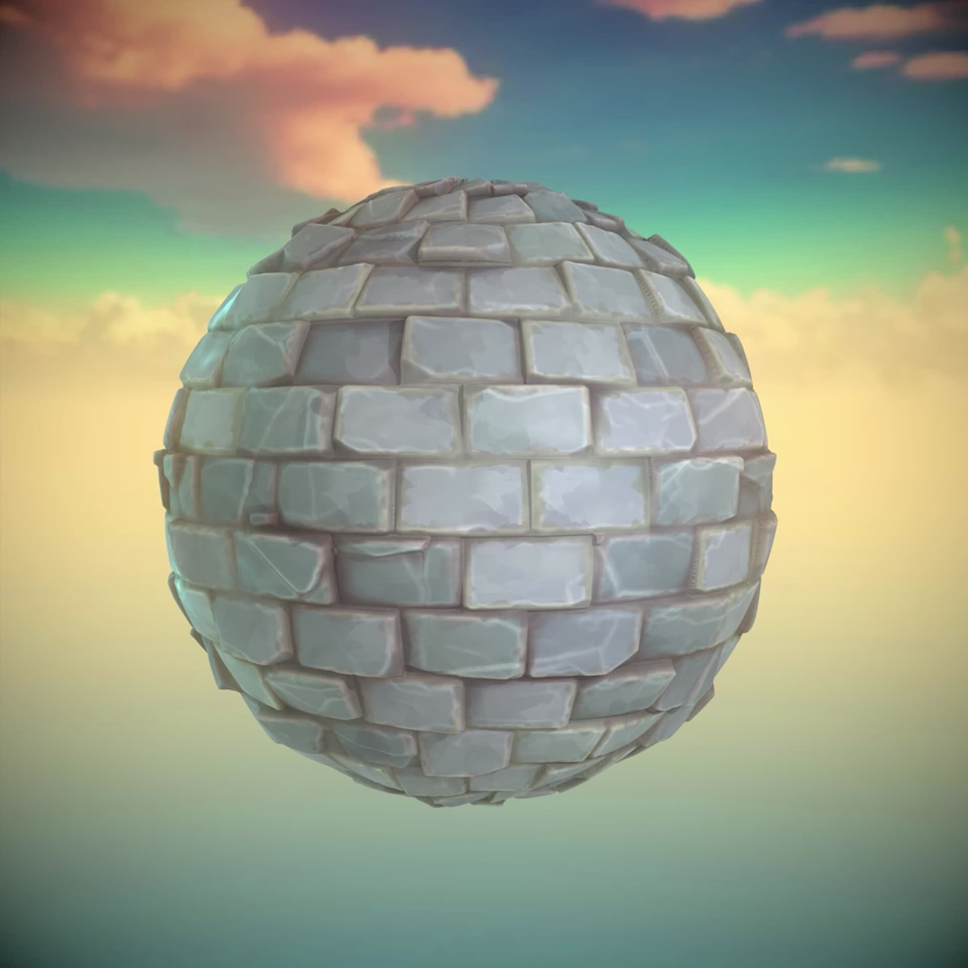 ArtStation - Stylized Dungeon Brick Material