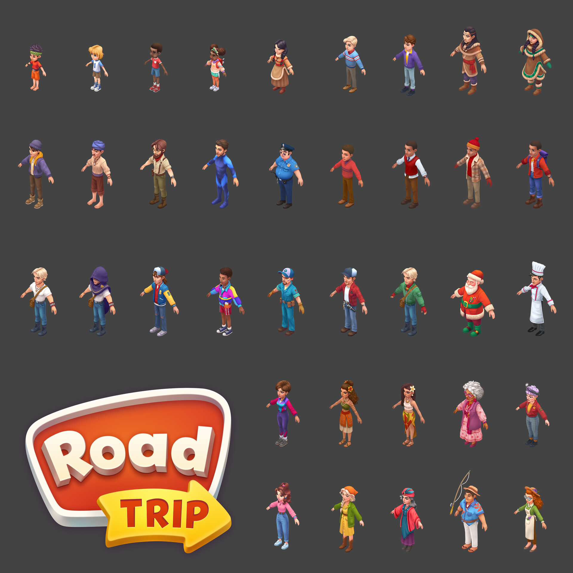 ArtStation - Road Trip characters