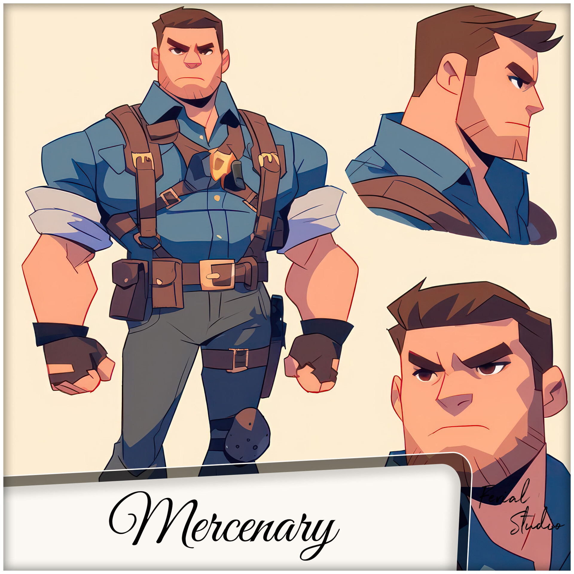 ArtStation - 🔹260 Mercenary - Cartoon Character Reference Image Pack v ...