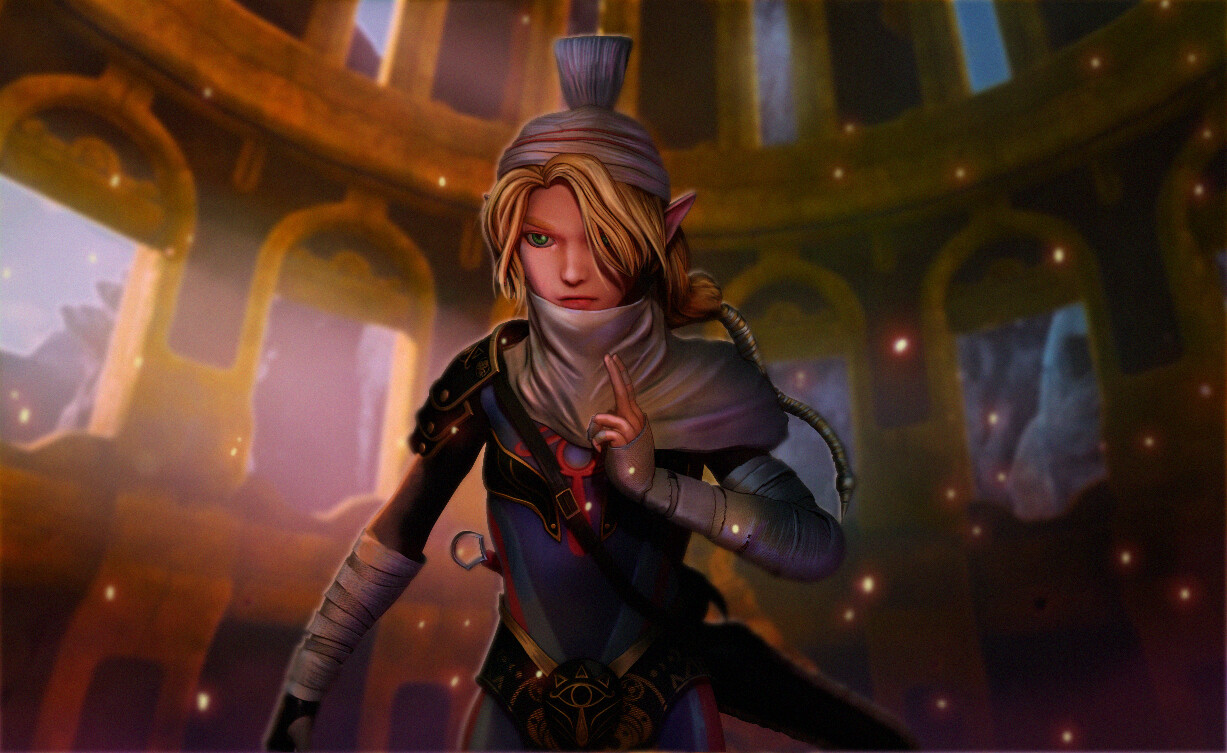 ArtStation - 3D Concept Art: Sheik (Zelda) Stylized Redesign