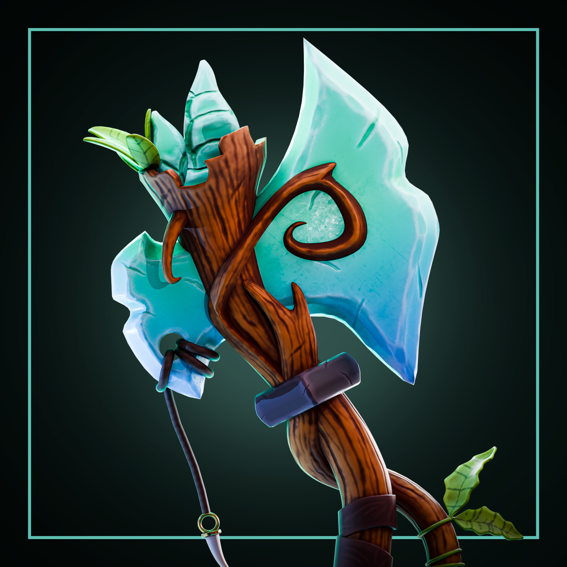 ArtStation - Stylized Crystal Axe