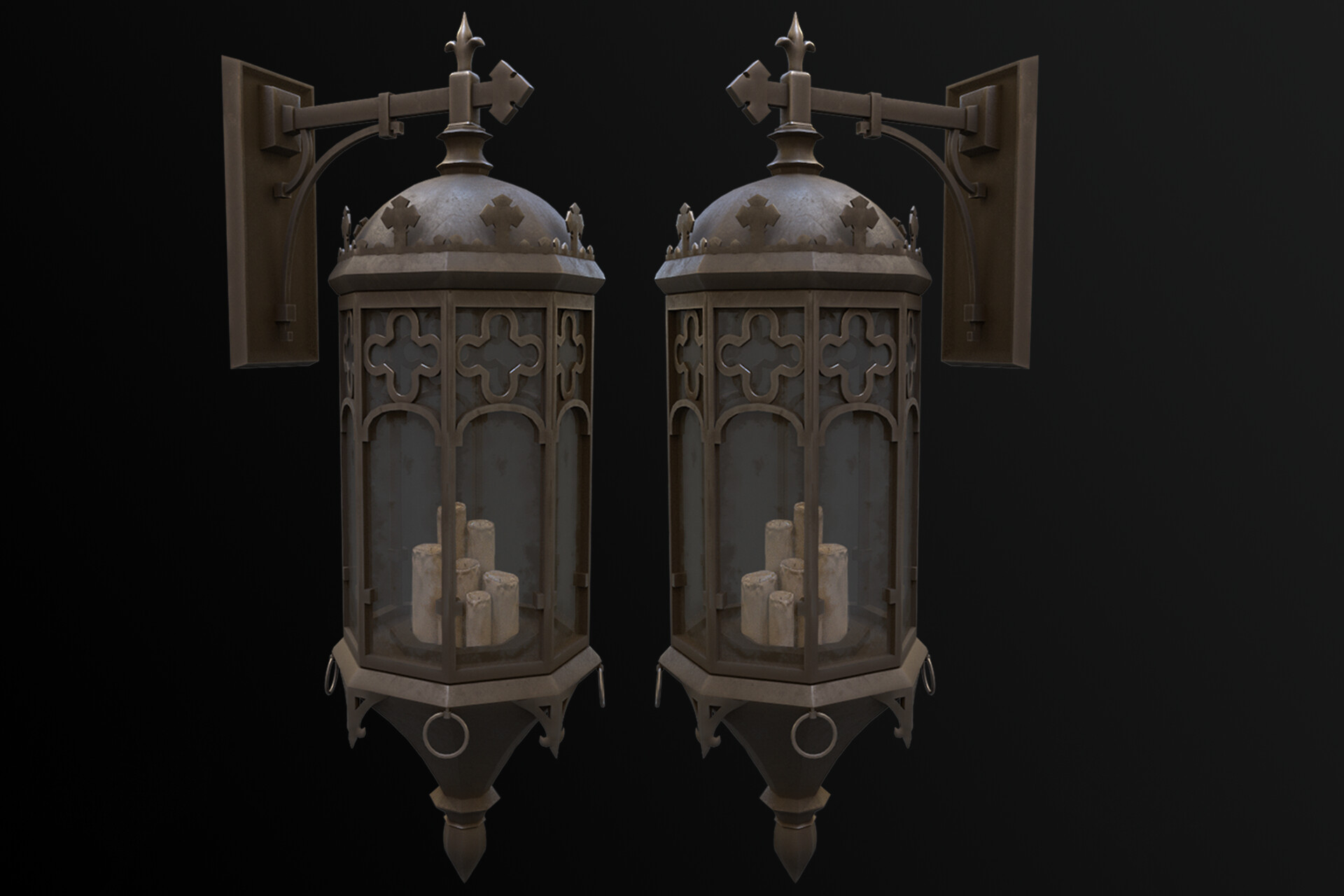 ArtStation - Gothic Hanging Lantern - Semi Stylised