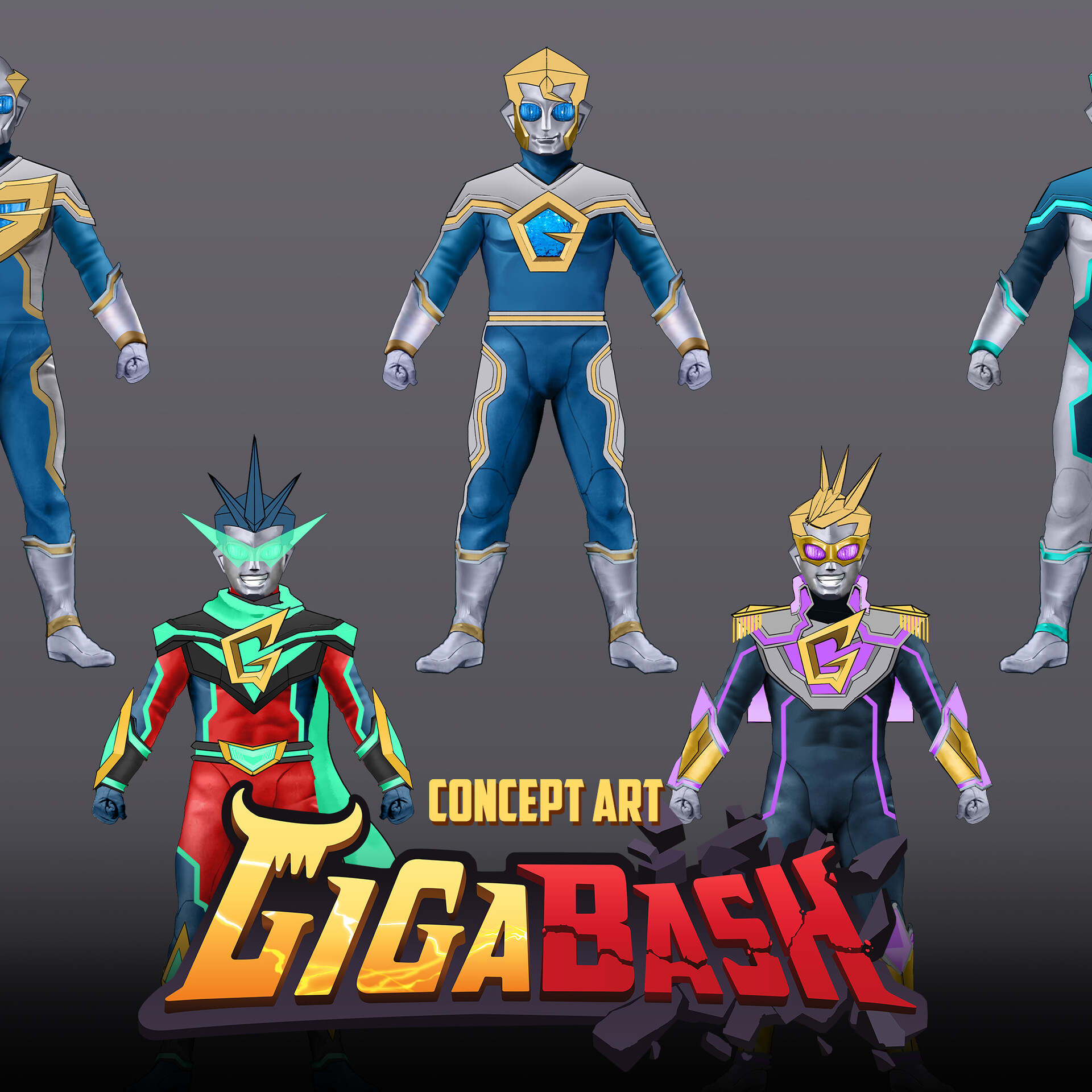 ArtStation - Gigabash - Gigaman - Character Exploration