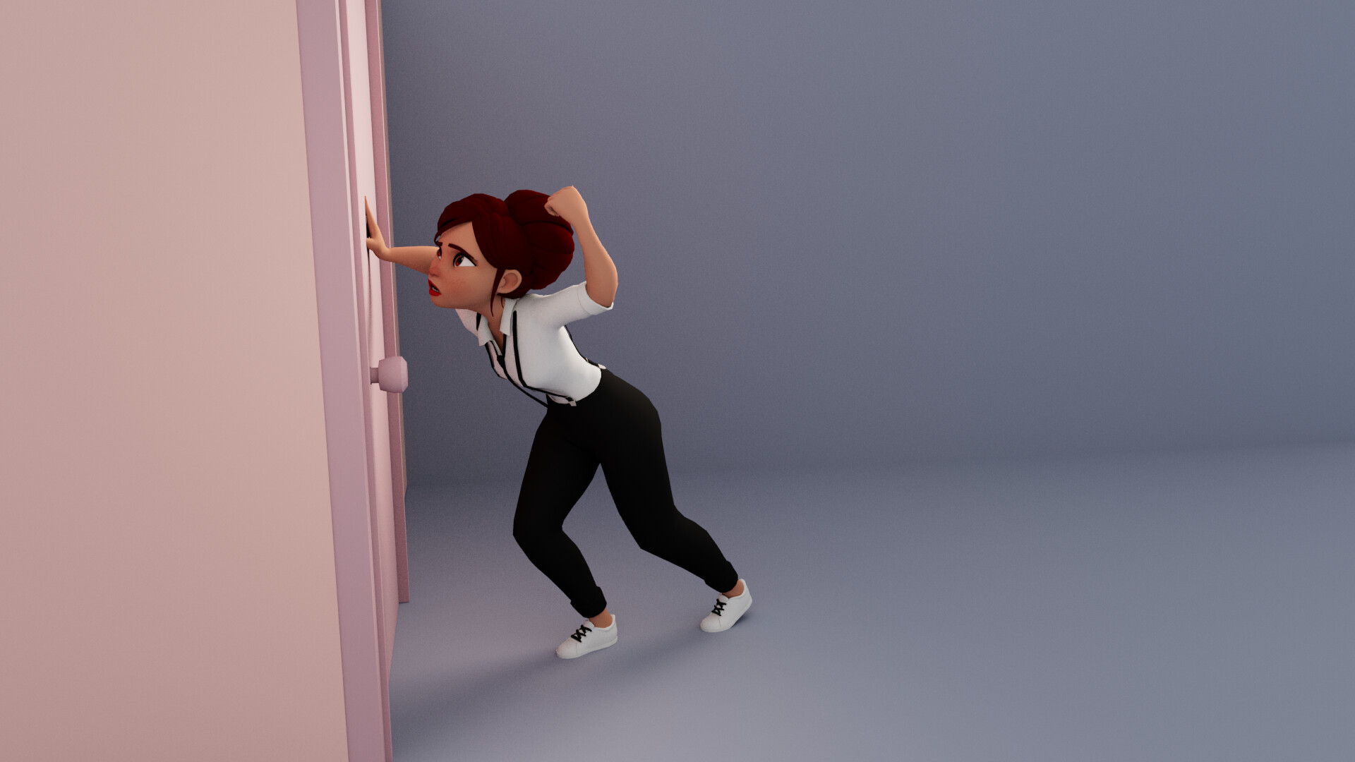 ArtStation - Pantomime animation - Pushing door