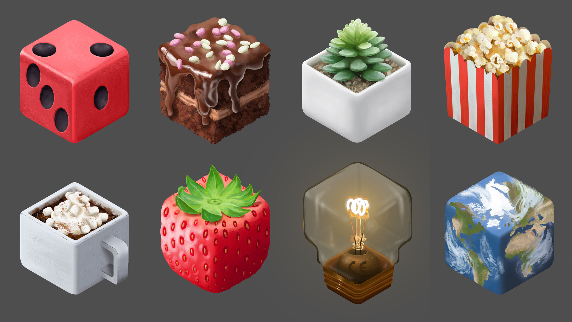 ArtStation - Material Cube Studies
