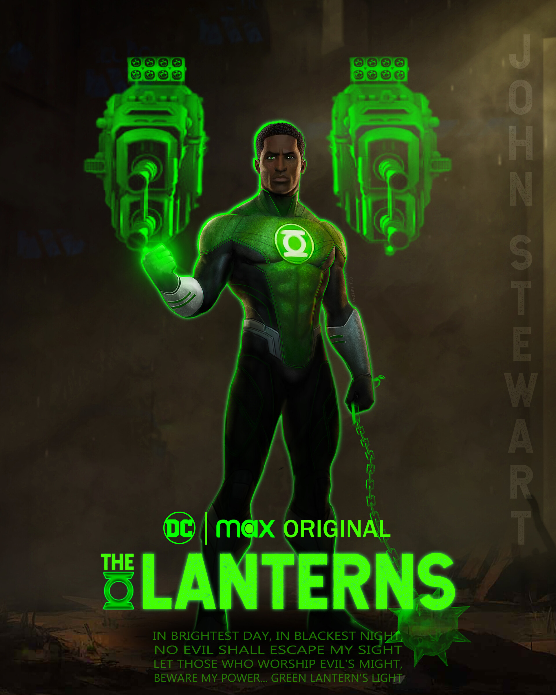 ArtStation - John Stewart Green Lantern Character Poster for Max ...